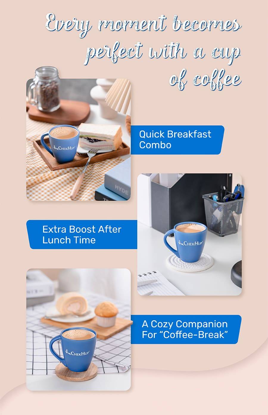 CHEK HUP 2 IN 1 SUGAR FREE WHITE COFFEE 360G (30g X 12 Sachets)